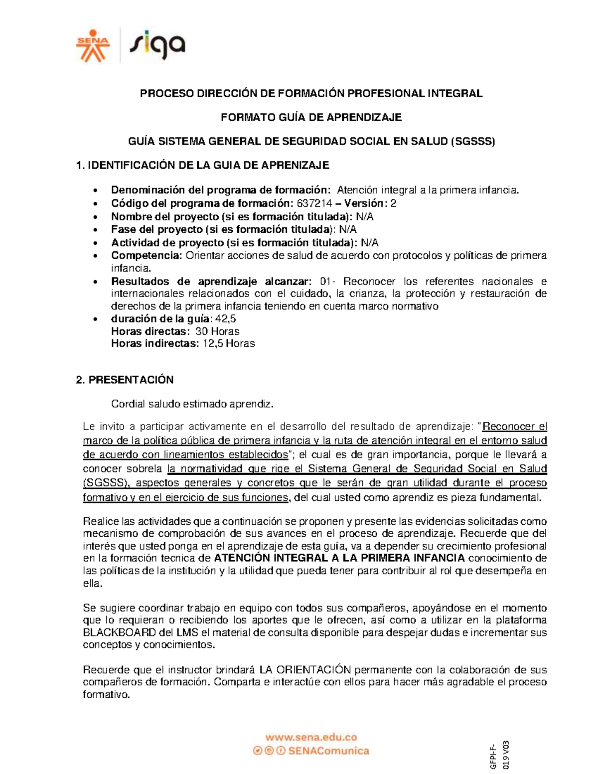 GFPI-F-019 GUIA DE Aprendizaje N°1 - PROCESO DIRECCIÓN DE FORMACIÓN PROFESIONAL INTEGRAL FORMATO ...