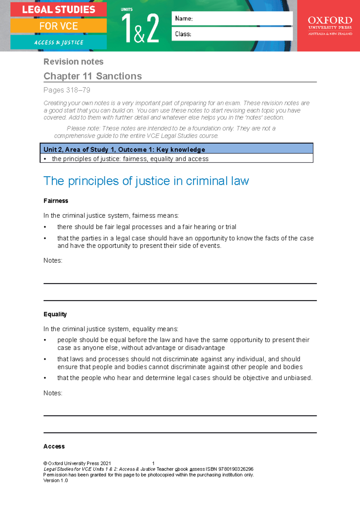 Legal 12 Chapter 11 revision notes - Revision notes Chapter 11 ...