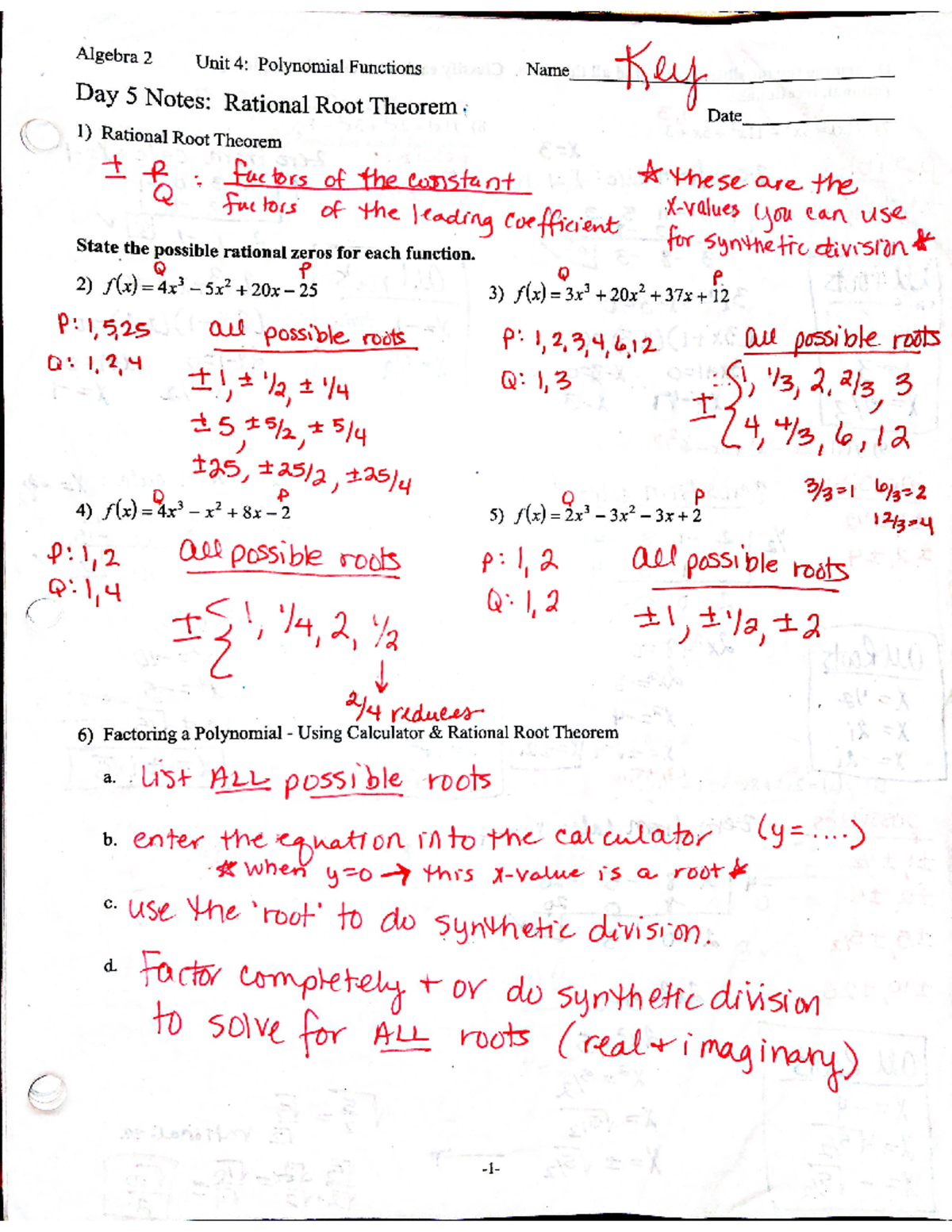 Algebra 2 Unite 4 Study Notes part 2 Studocu