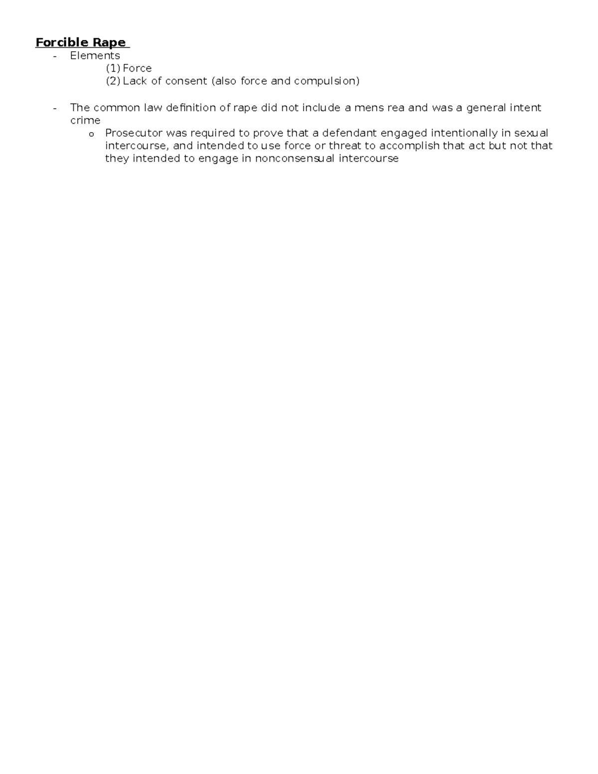 Rape & Sexual Assault Notes-Textbook Readings and Class Notes ...