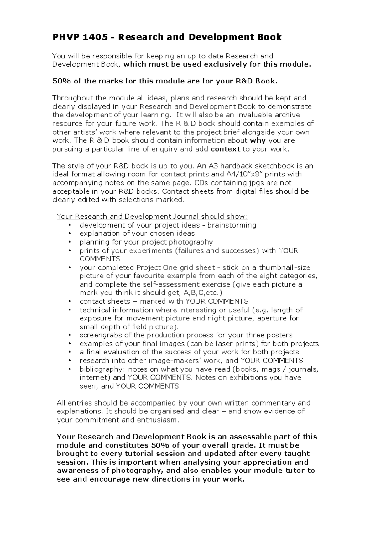 PHVP1405 R%26D Handout - PHVP 1405 - Research and Development Book You ...