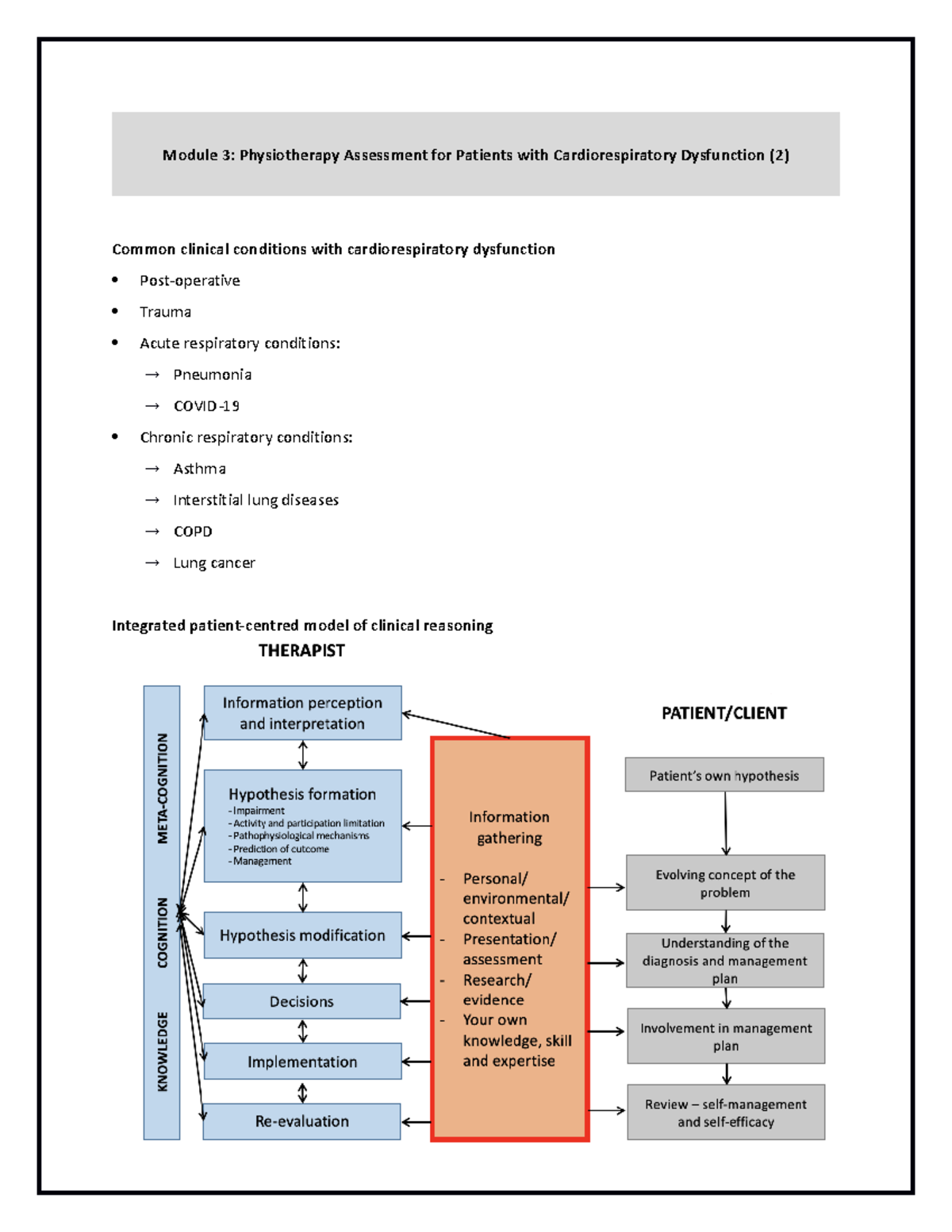 Module 3 Core Competencies - Module 3: Physiotherapy Assessment for ...