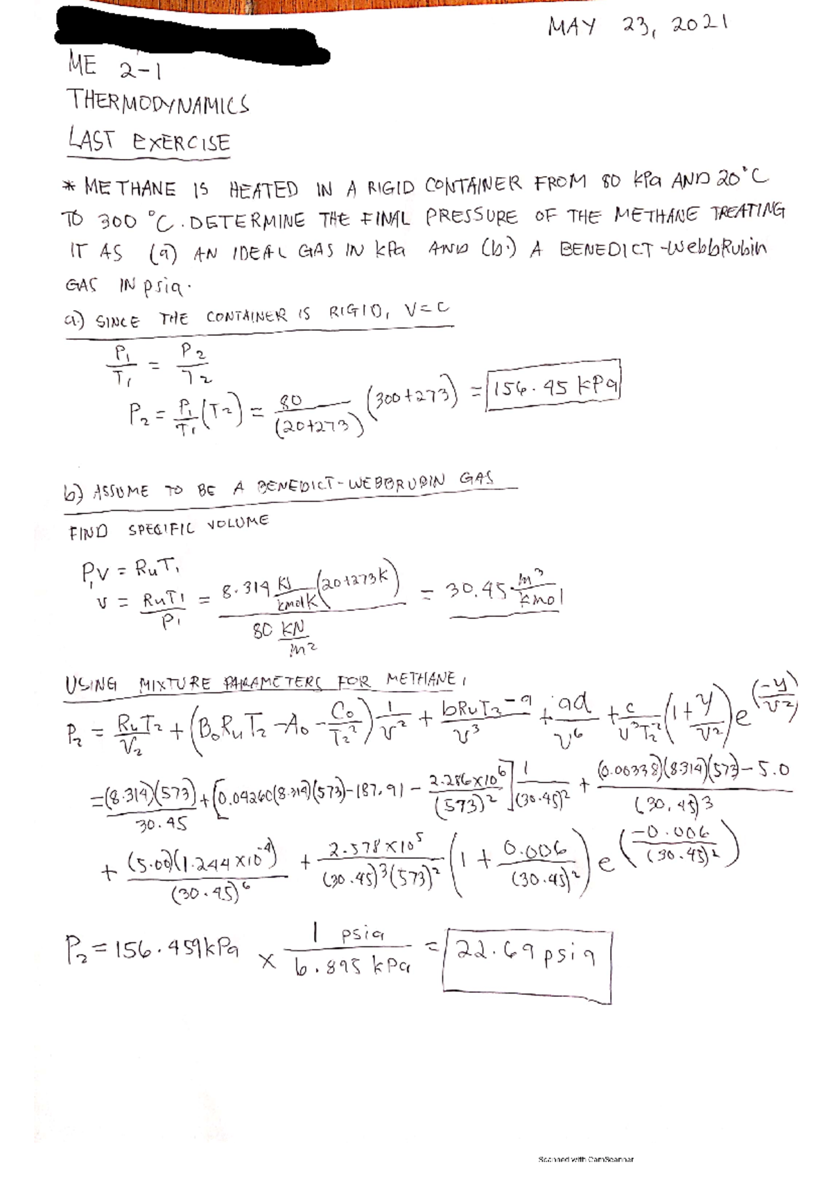 Serna ME221 ME2-1 Exer7 - Mechanical engineering - Studocu