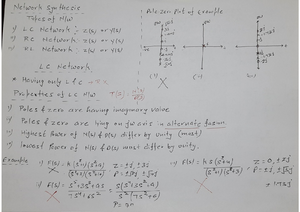 Lec- 121 to 124 RL Network Synthesis Complete. NAS - Foster 1 form of ...