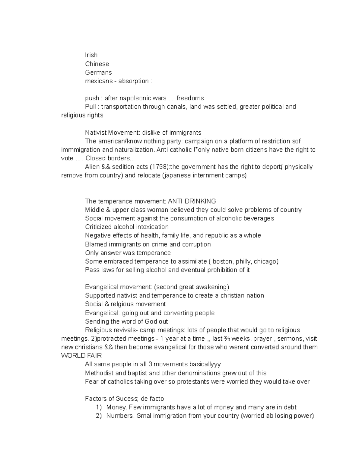 Untitled document - lecture notes about immigration to the united ...