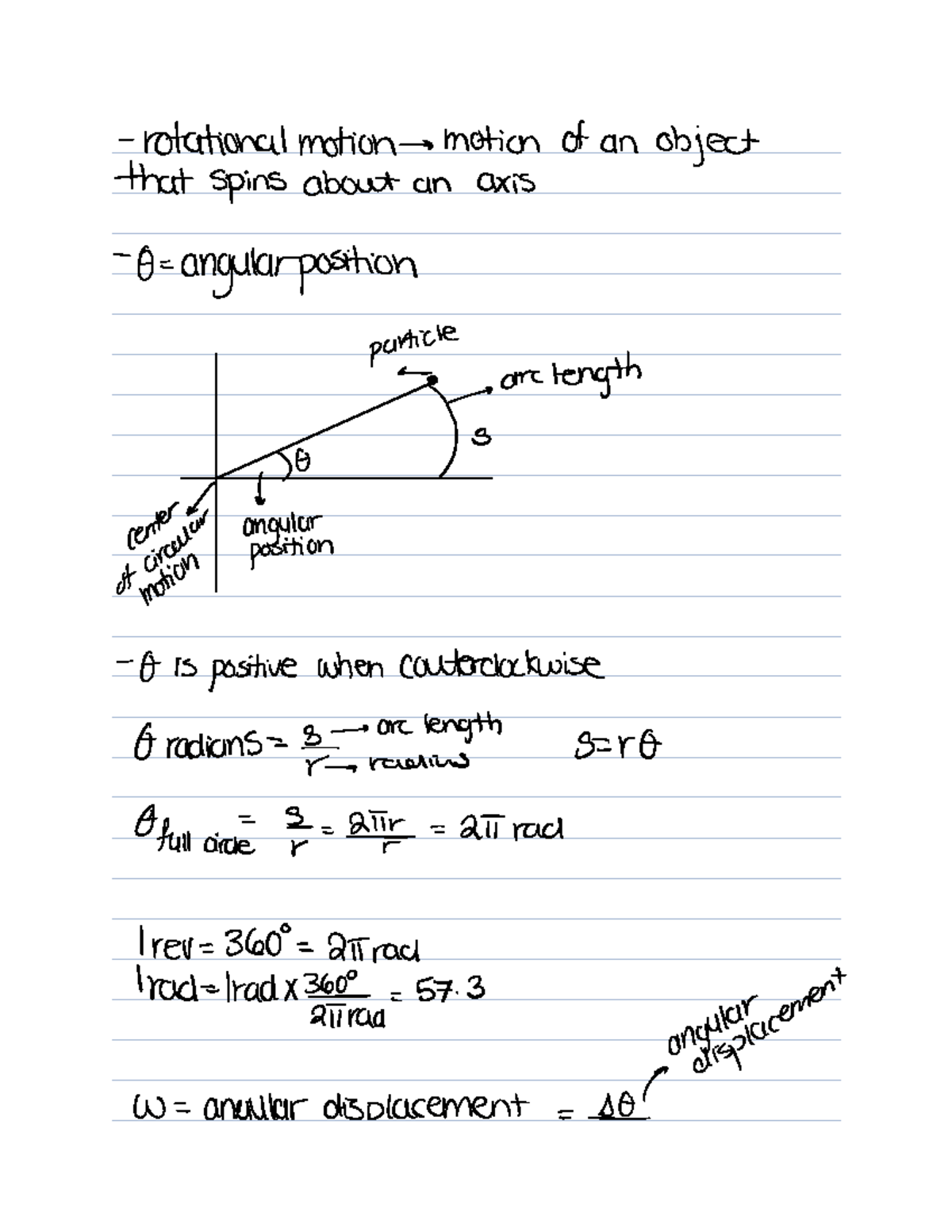 Physics chapter 7 describing circular and rotational motion ...