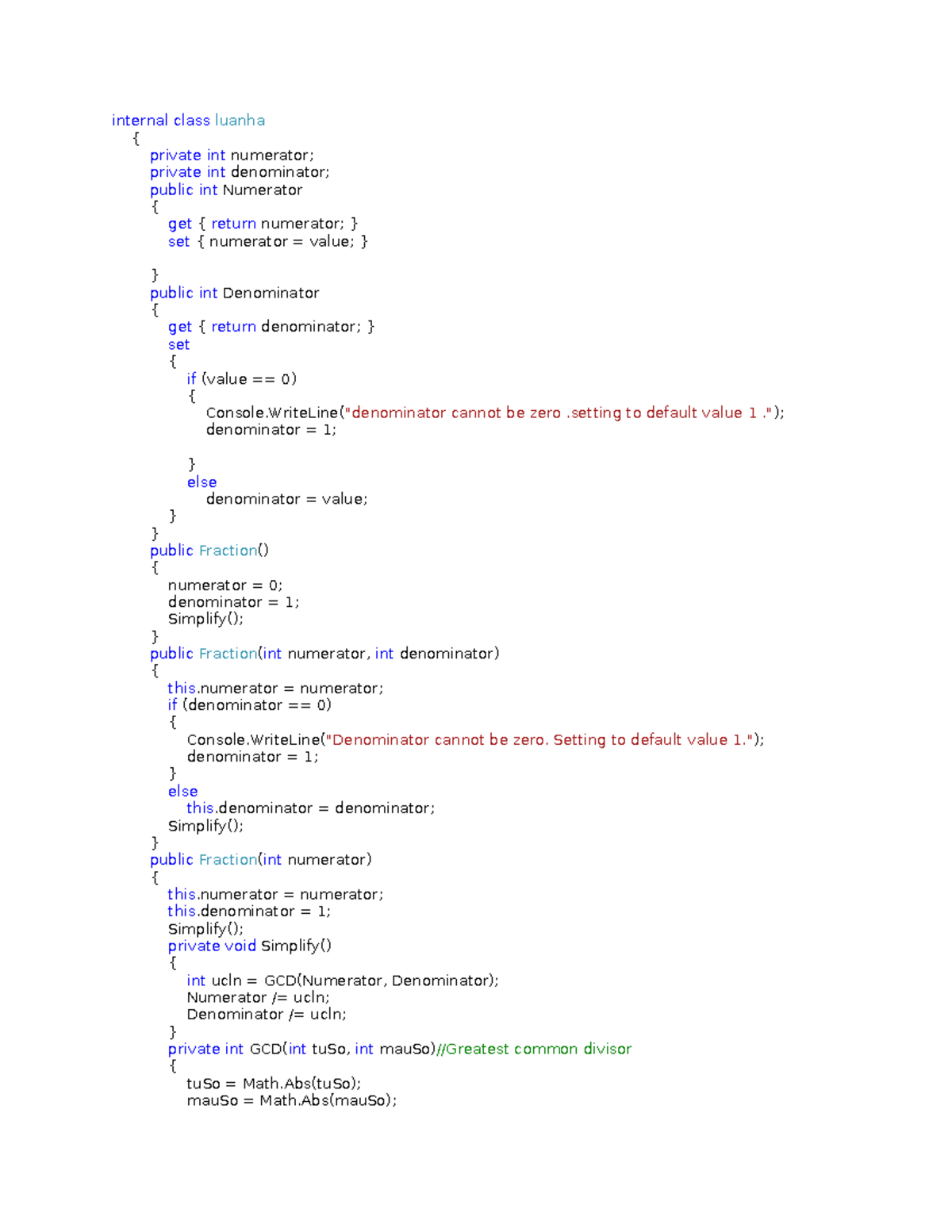 Internal class luanha - web - internal class luanha { private int ...
