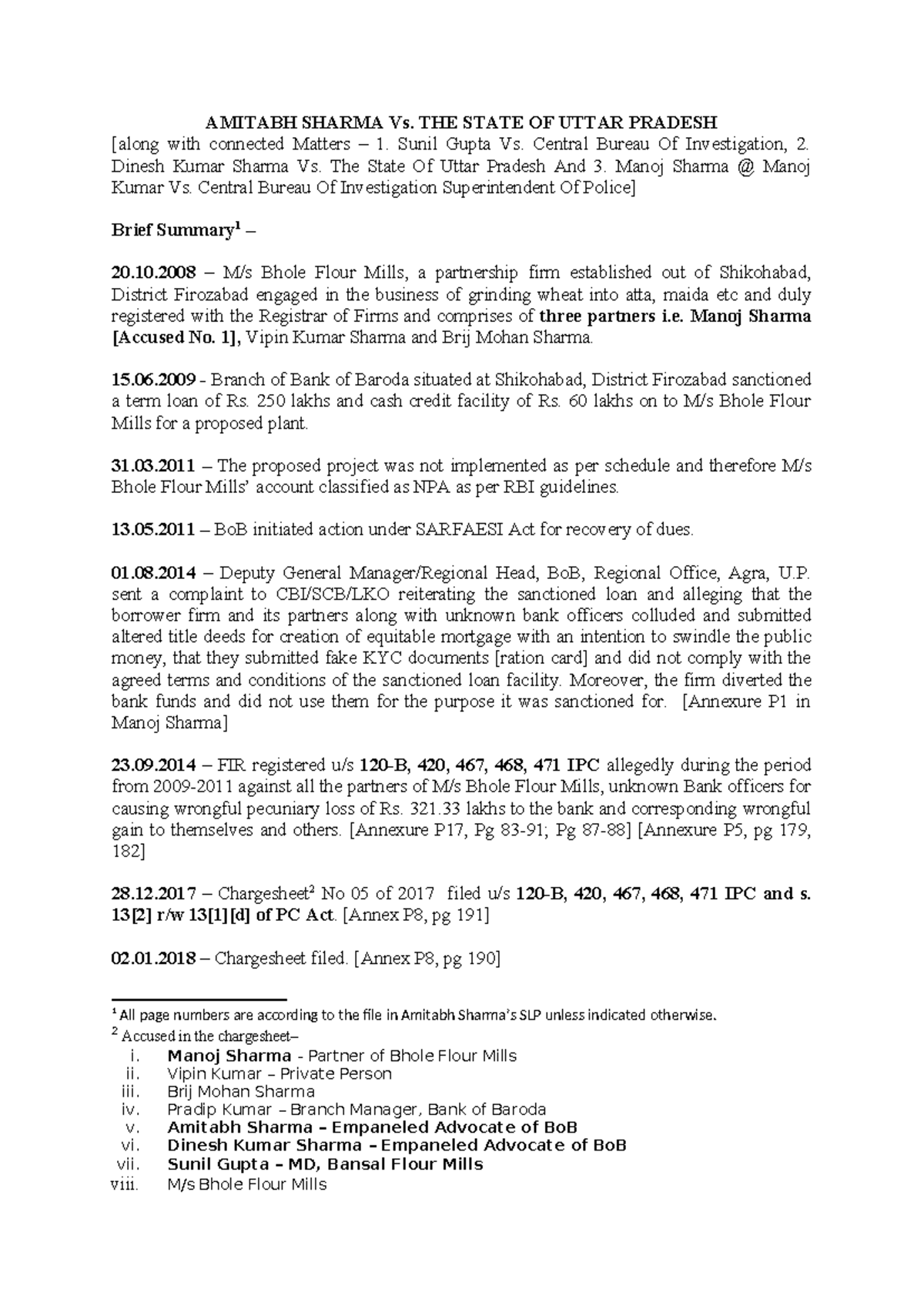 Amitabh Sharma Chart - jllhbl - AMITABH SHARMA Vs. THE STATE OF UTTAR ...