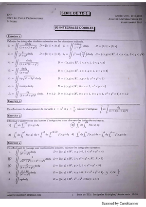 EXAM Analyse 3 - Exam helpful - analyse mathématique - Studocu