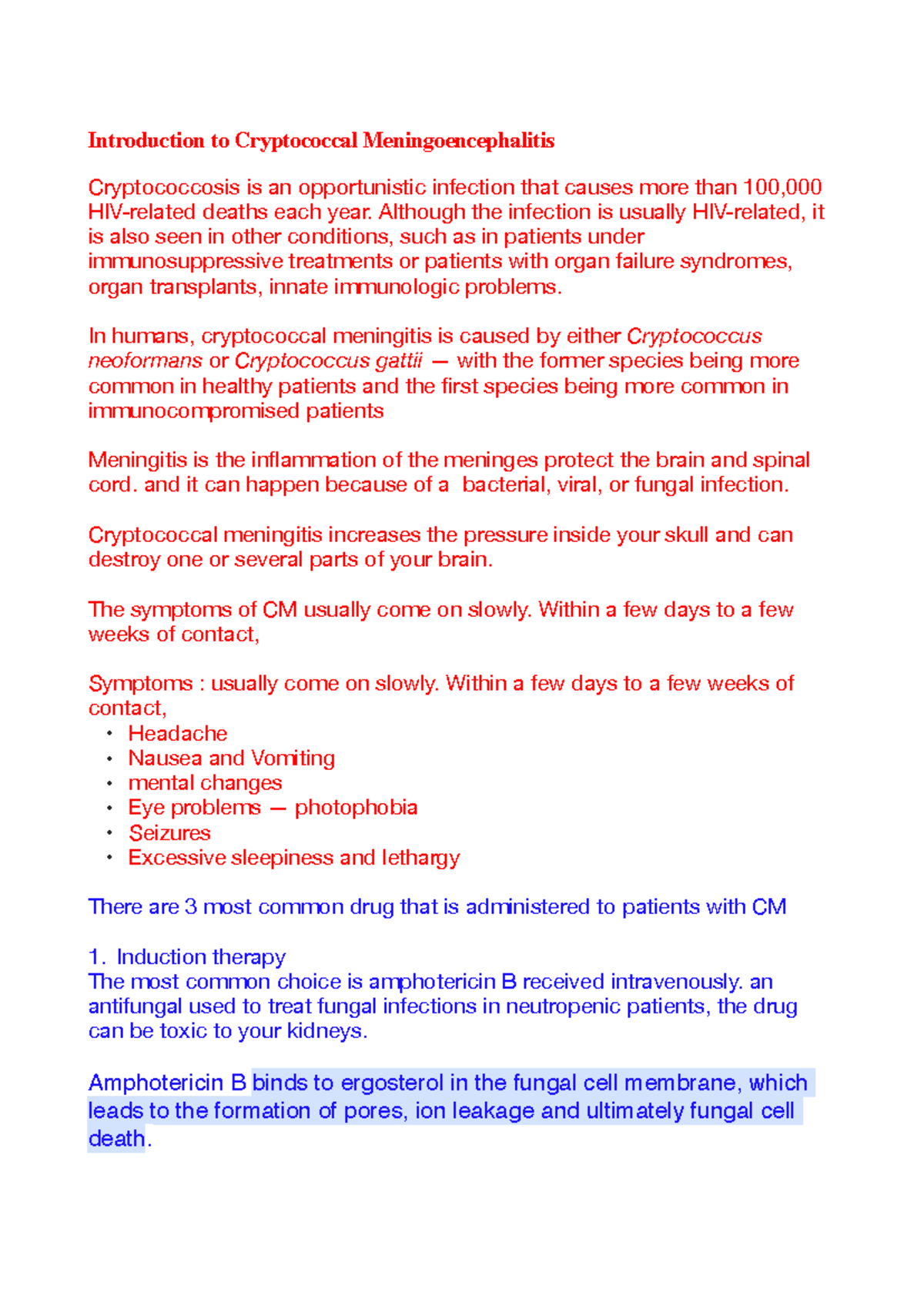 Fungal pbl - Introduction to Cryptococcal Meningoencephalitis ...