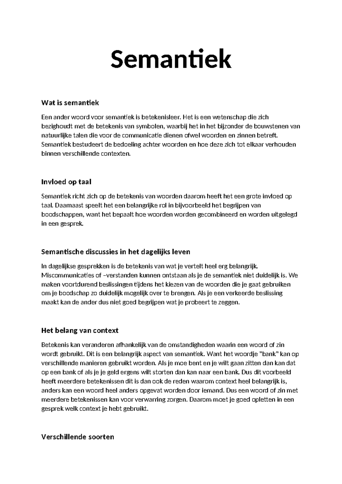 Semantiek 1 - Semantiek Wat is semantiek Een ander woord voor semantiek ...