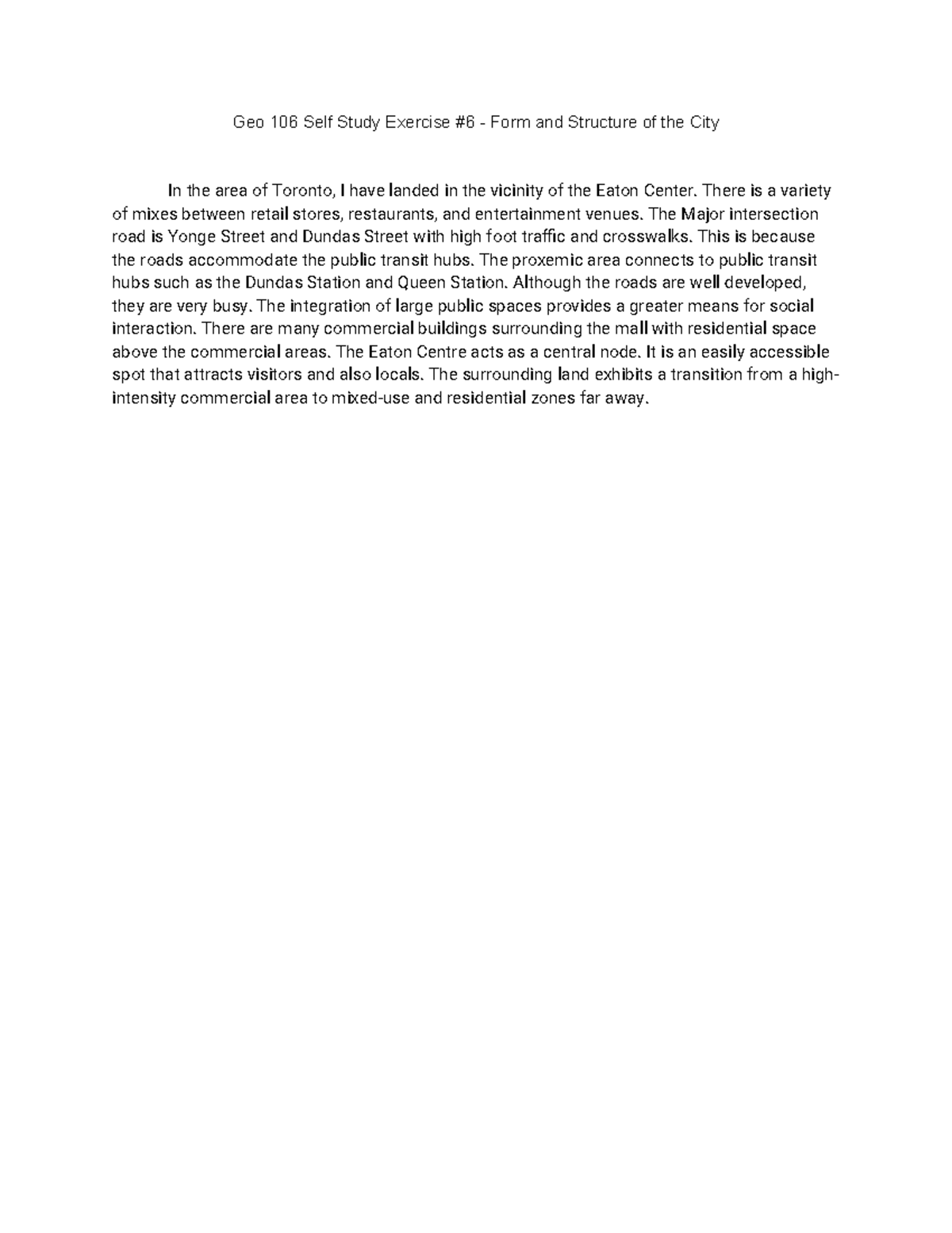 Geo 106 Self Study Exercise #6 - Moiz Siddiqui - Geo 106 Self Study ...