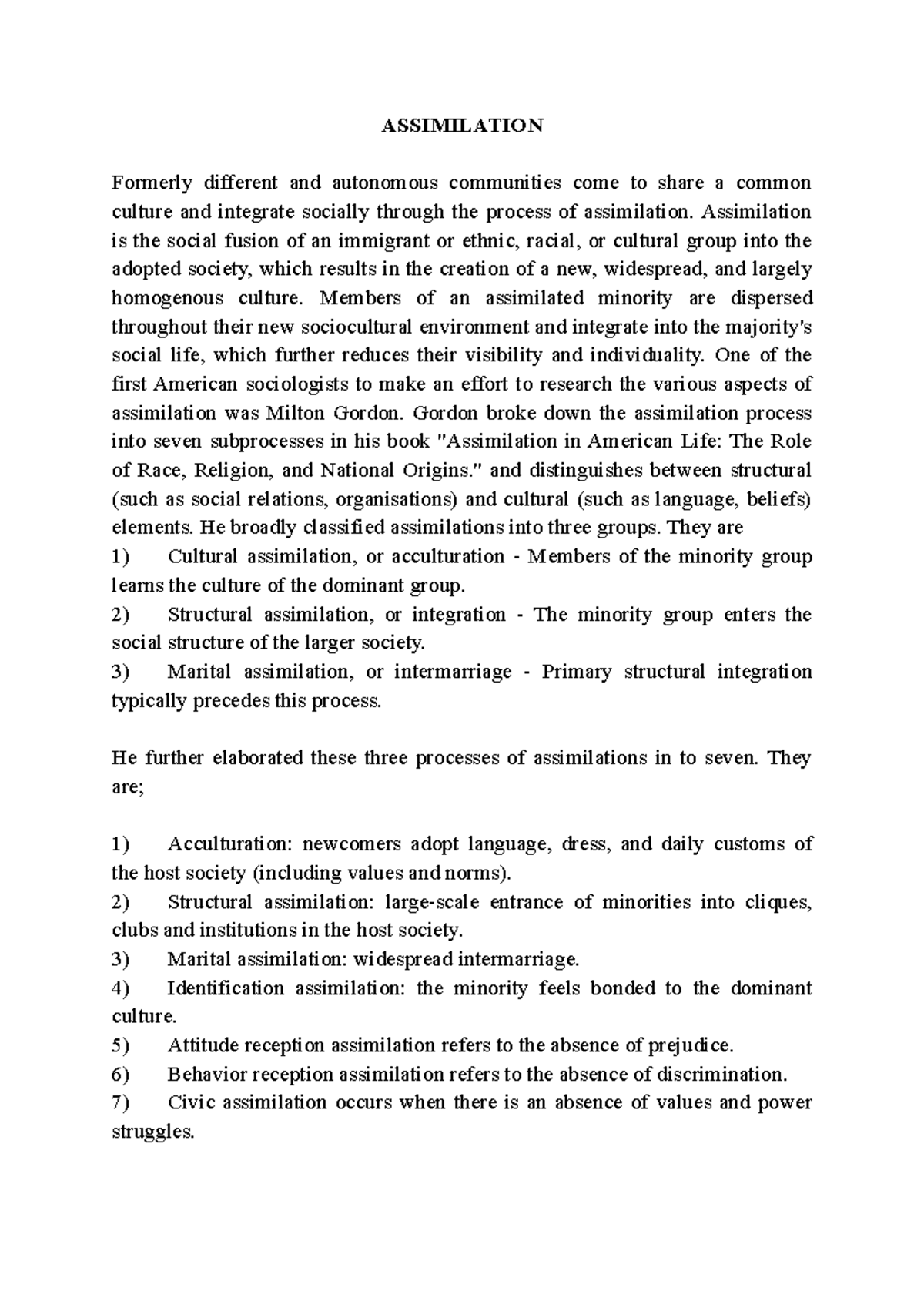 Assimilation - Assimilation is the social fusion of an immigrant or ...