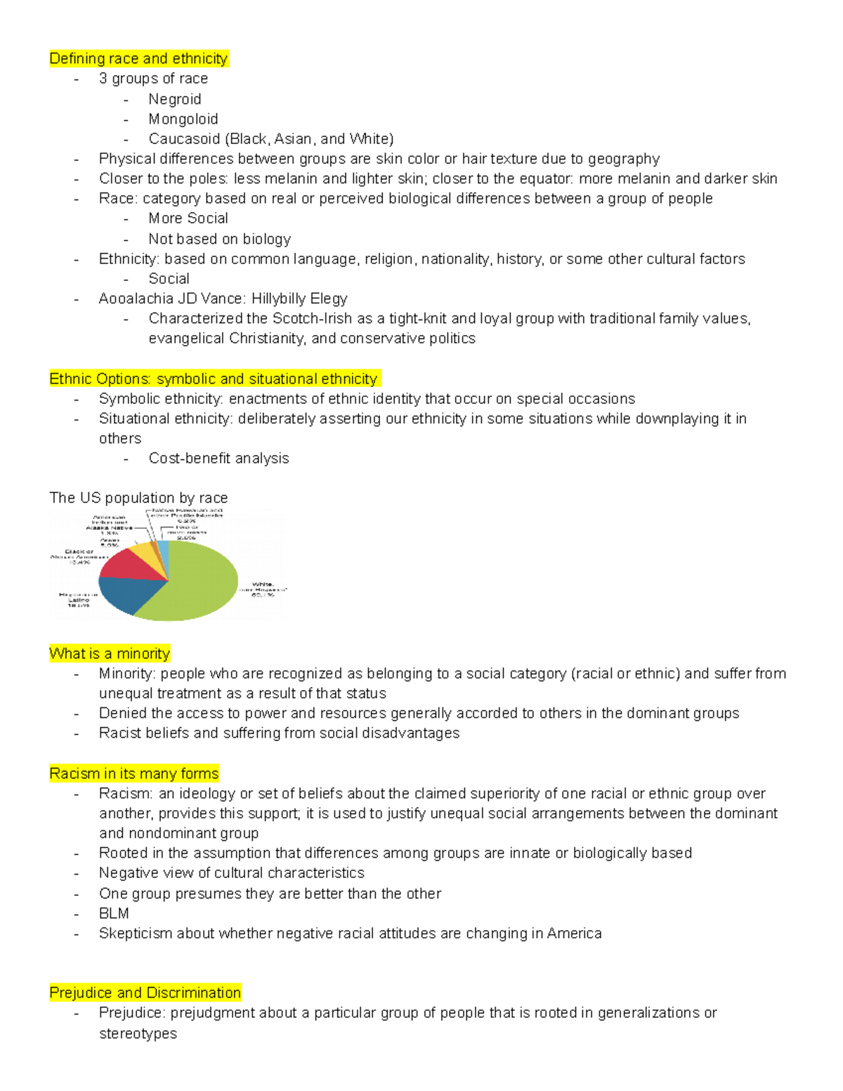 Chapter 8 - Detailed notes for The Real World book - Defining race and ...
