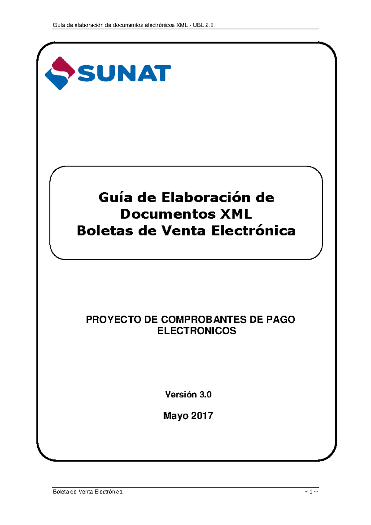 Guía XML para boleta de venta electrónica (UBL 2 - Guía de Elaboración ...