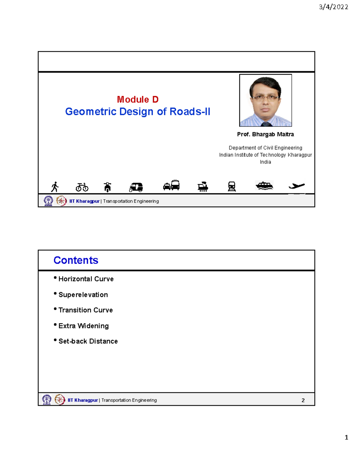 BM-Module-D - doc - IIT Kharagpur | Transportation Engineering Module D ...