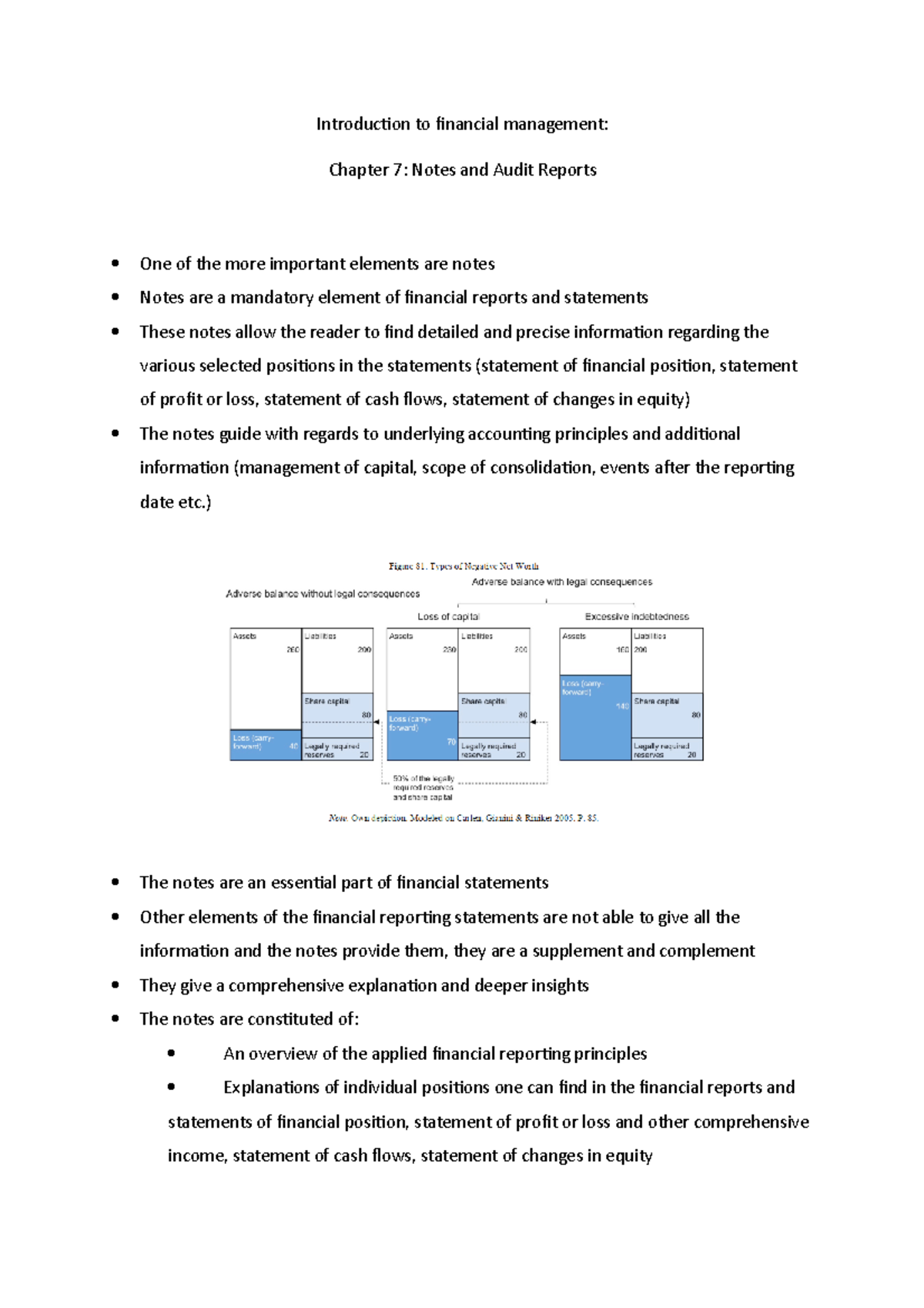 Introduction to financial management chapter 7 - ) The notes are an ...