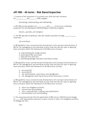 Api 580 63 Terms · Questions For The Api Rbi Exam - API 580 - 63 terms ...