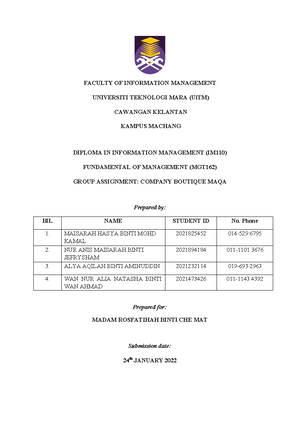 IMC258 WAN ARIF Ferdaus 2022661944 Kcdim 1104C - SCHOOL OF INFORMATION ...