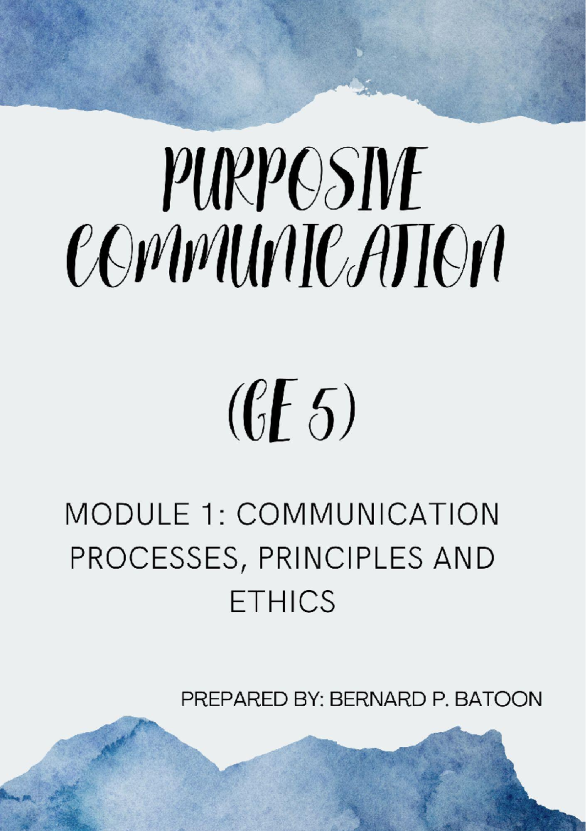 Module 1 - Subject major in science - , LESSON: COMMUNICATION PROCESSES ...