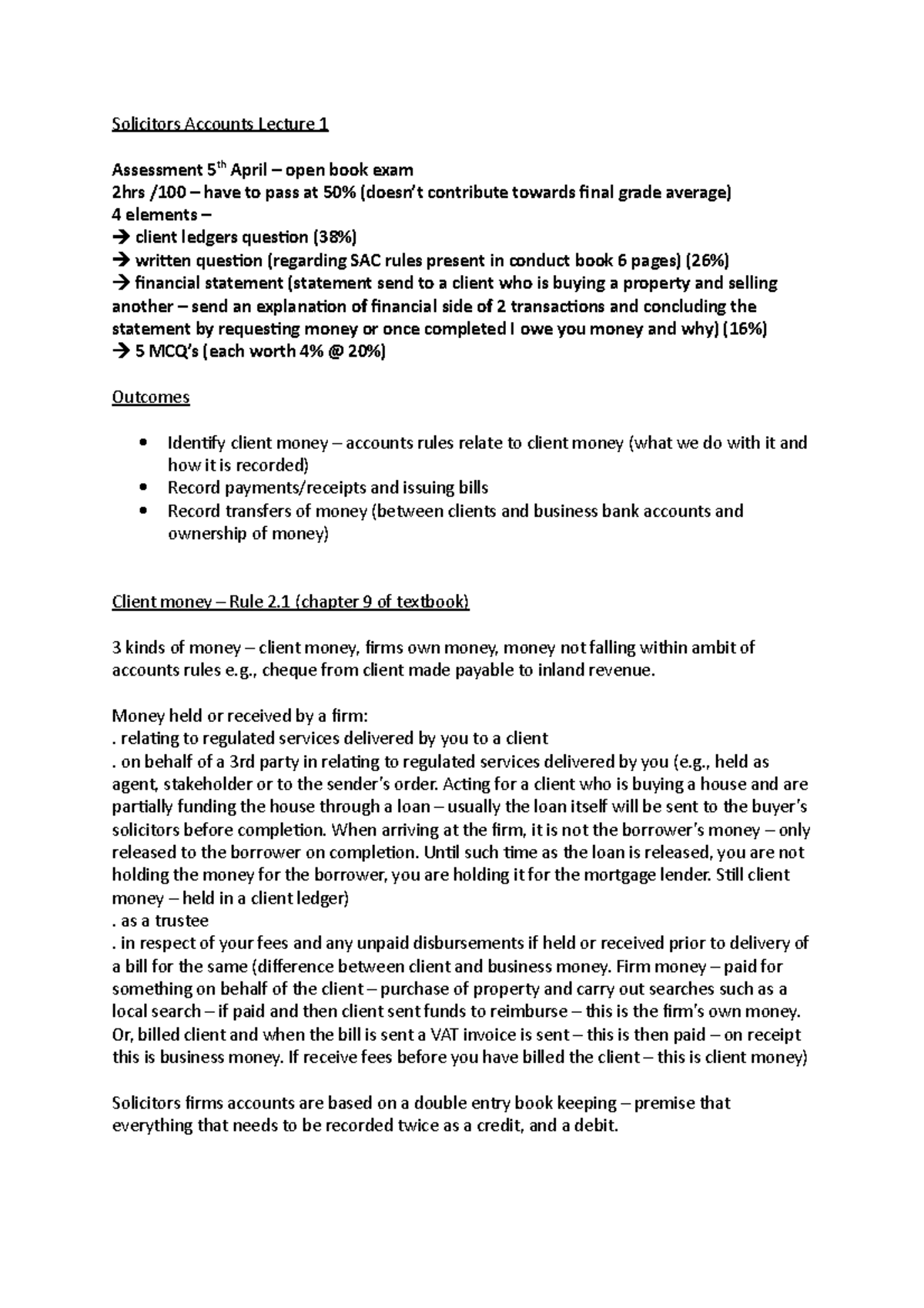 Solicitors Accounts - client/business money - Solicitors Accounts ...