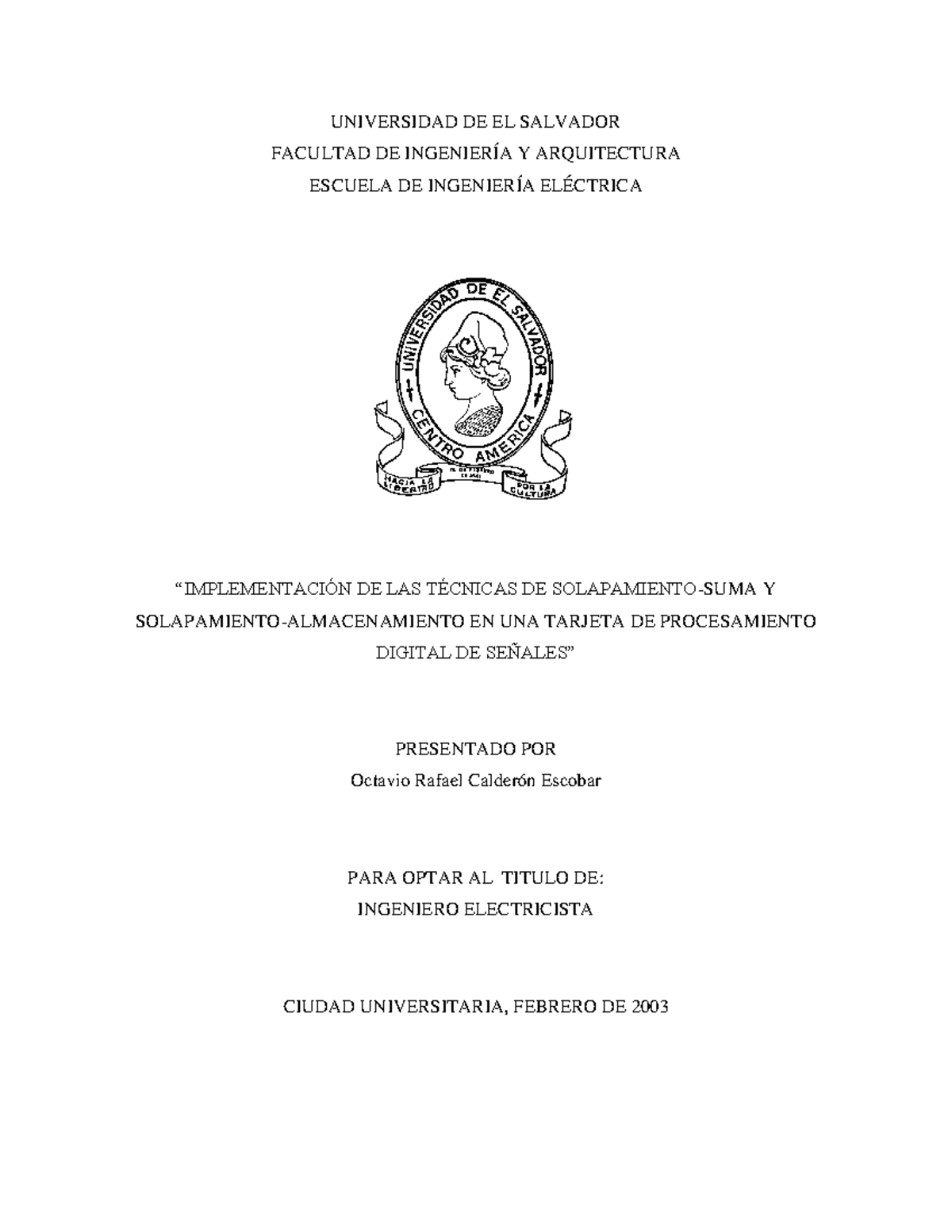 Implementación de las técnicas de solapamiento-suma y solapamiento ...