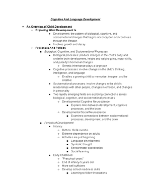 Culture notes Student version - Chapter 5: Sociocultural Diversity ...