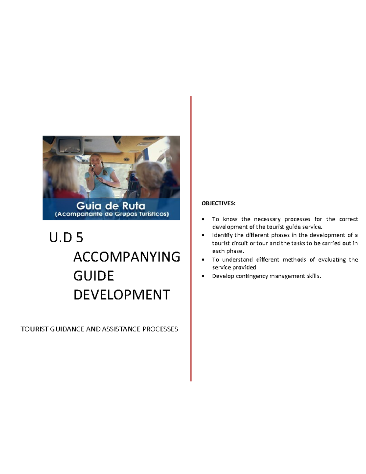U D 5 Accompanying guide development - U 5 ACCOMPANYING GUIDE ...