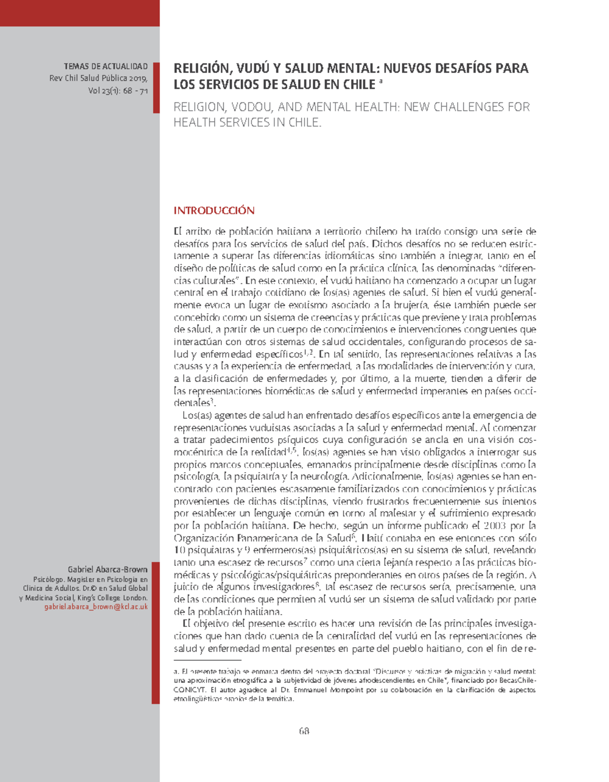 Rchsp 19 1 TA-1+ - IntroduccIón El arribo de población haitiana a ...