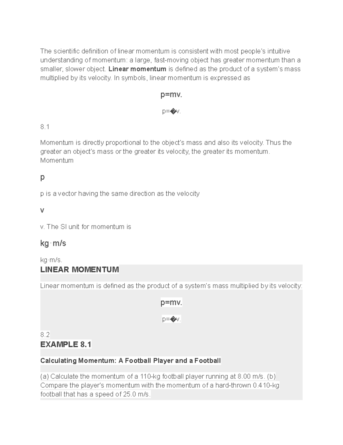 Lesson Note on Linear Momentum - The scientific definition of linear ...