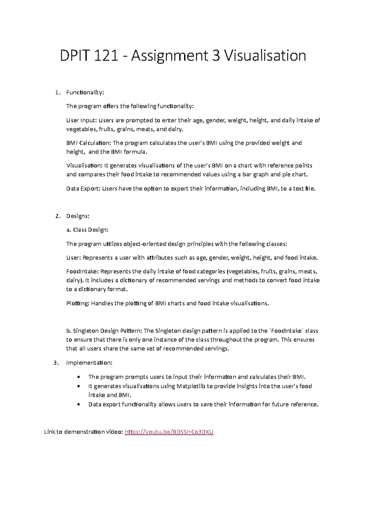 Assignment 3 visualisation - DPIT 121 - Assignment 3 Visualisation ...