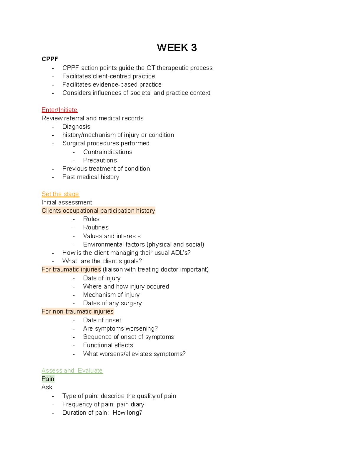 OTHY206 - WEEK 3 LECTURE NOTES - OTHY206 - ACU - Studocu