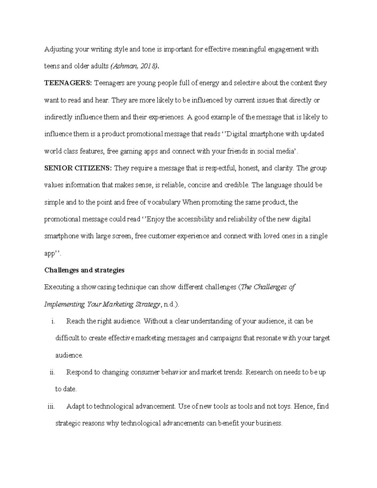 English Composition Discussion Assignment Unit 7 Adjusting Your