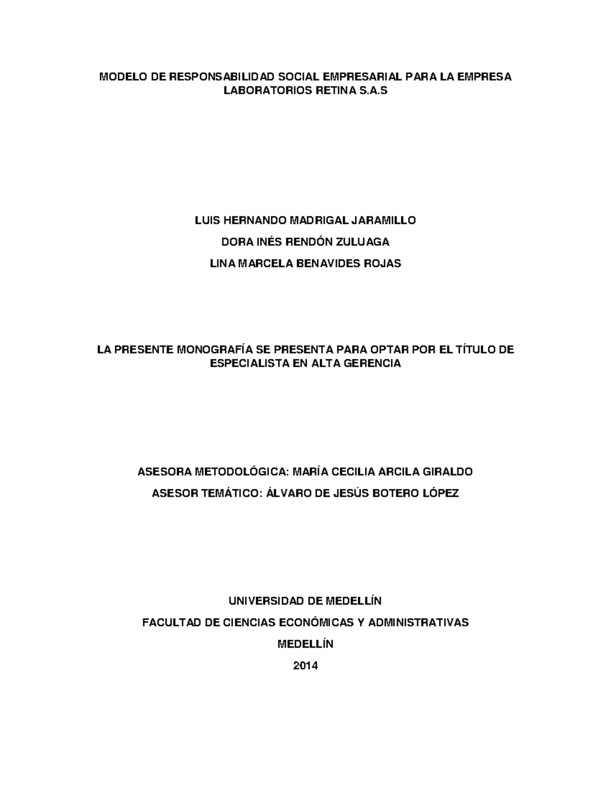 Modelo de responsabilidad social empresarial para la empresa ...