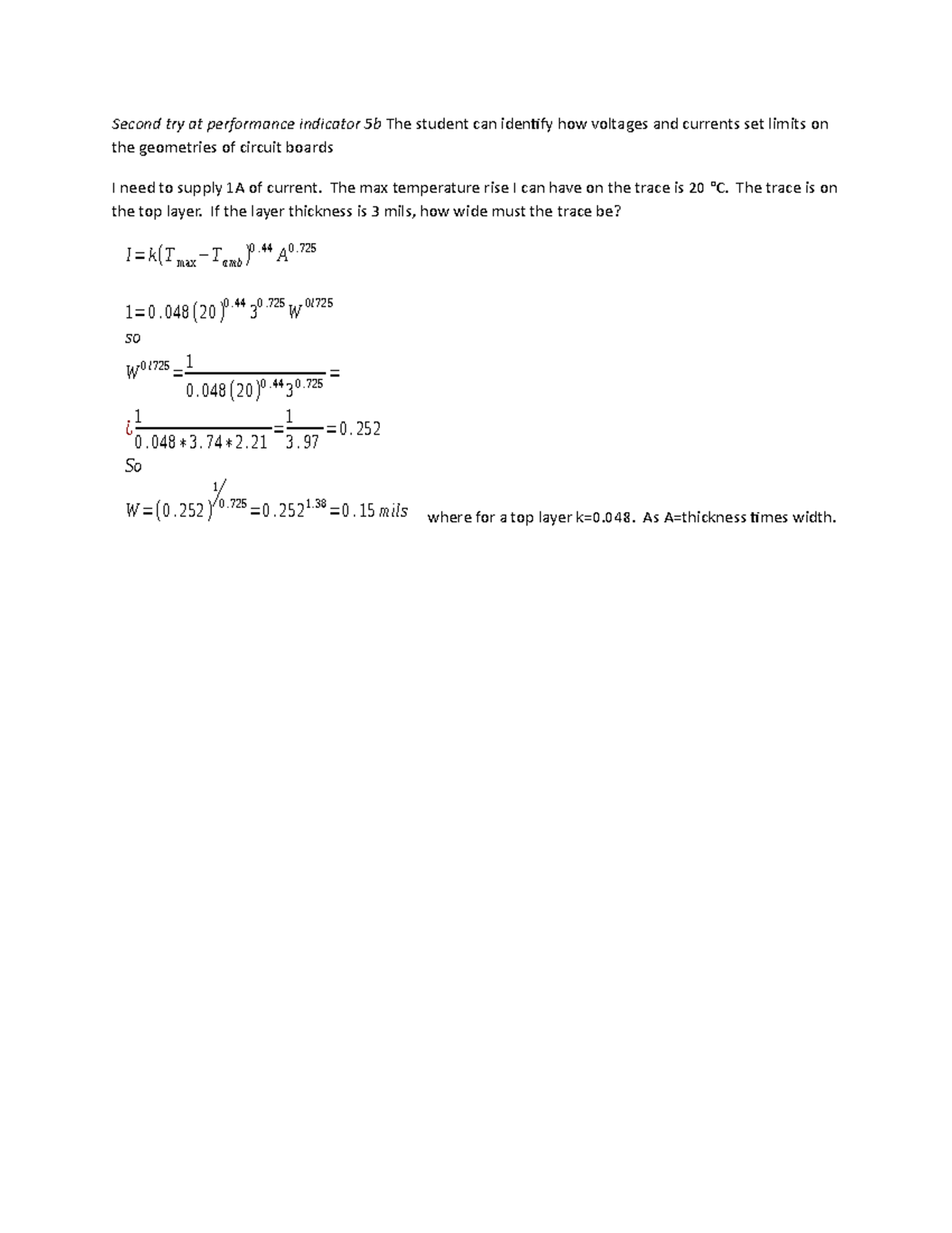 Solution to second try at performance indicator 5b - Second try at ...