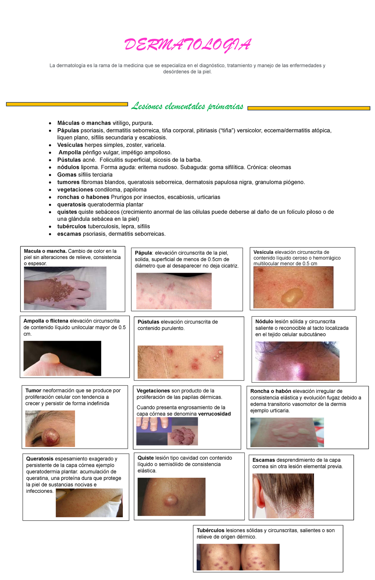 Dermatologia lab-1 231022 134918 - DERMATOLOGIA La dermatología es la ...