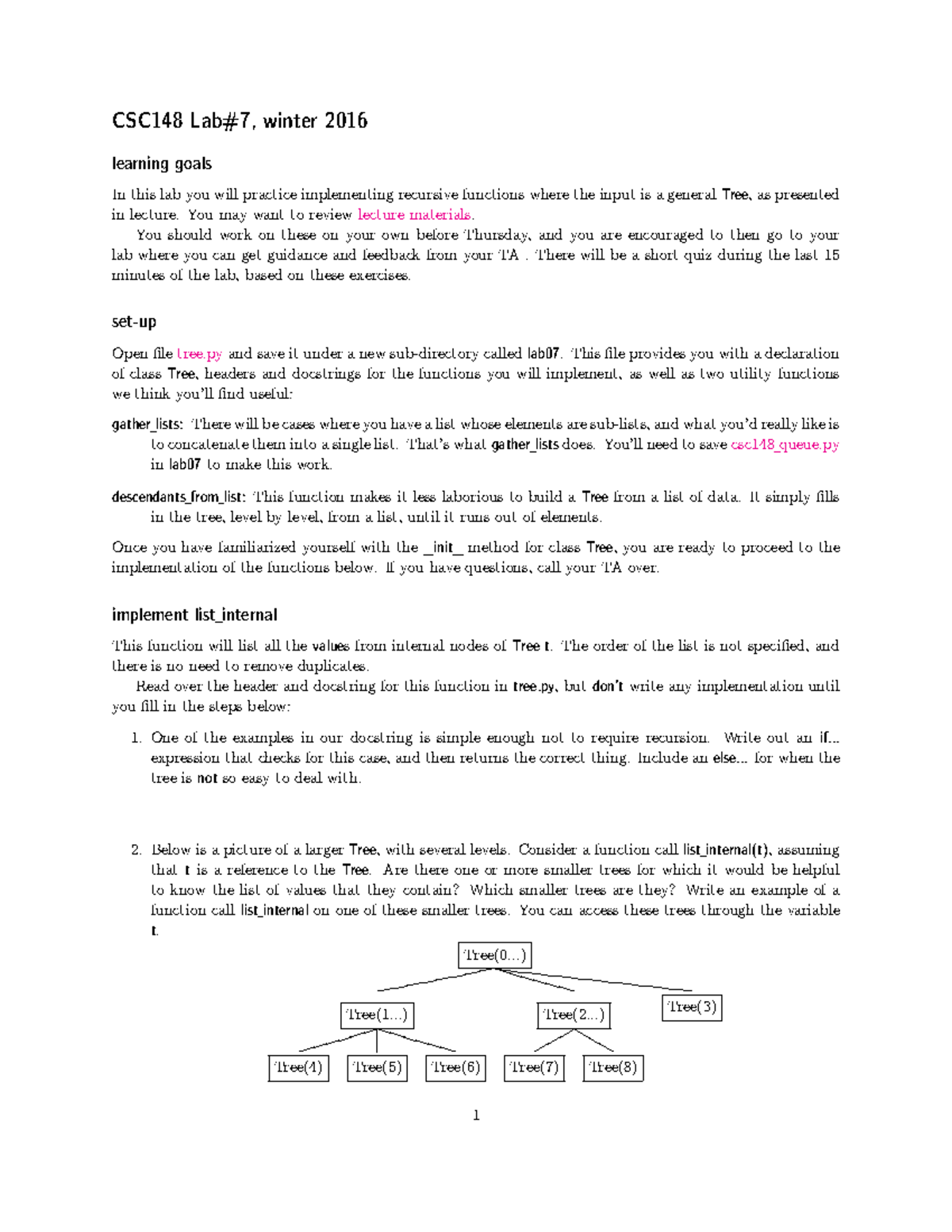 Handout 7 - CSC148 Lab#7, winter 2016 learning goals ♥ t s ②♦ ♣r t ♠♣ ♠ ...