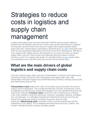 SCM Unit 1 Notes and examples - Supply Chain Management Unit 1 Notes ...