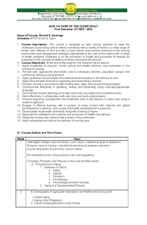 Course Outline in Environmental Science - COURSE TITLE: ENVIRONMENTAL ...