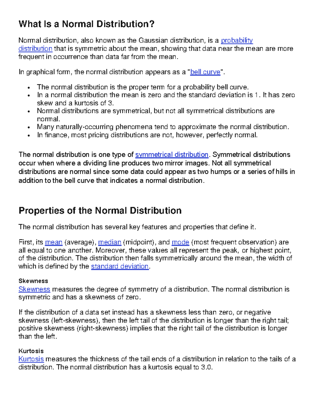 Notes 3 - it skills - What Is a Normal Distribution? Normal ...