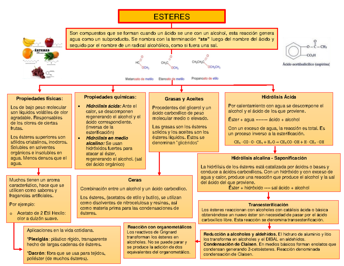 Esteres Qumica 18 10 21 - ESTERES Son compuestos que se forman cuando ...