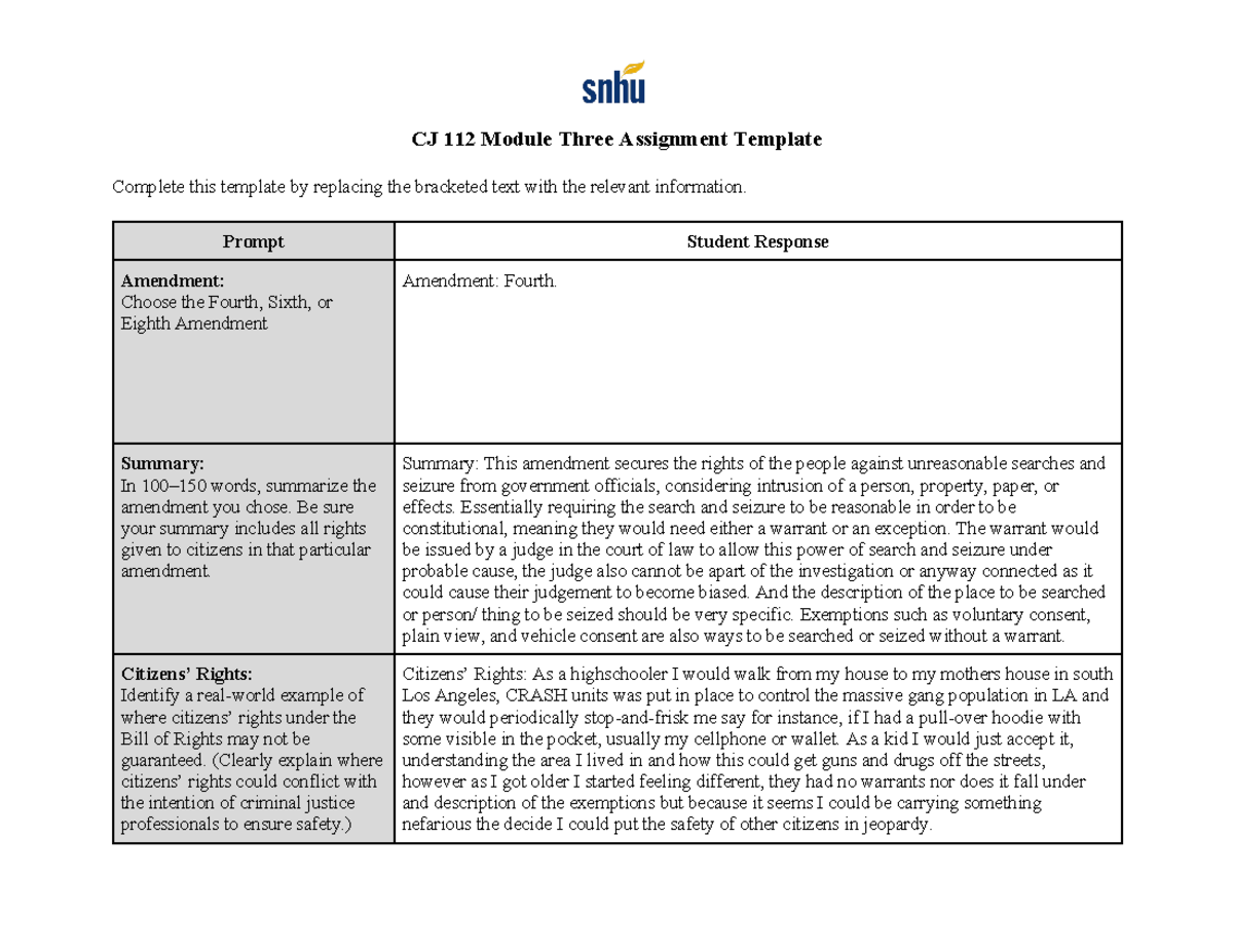 CJ 112 Module Three Assignment Template - CJ 112 Module Three ...