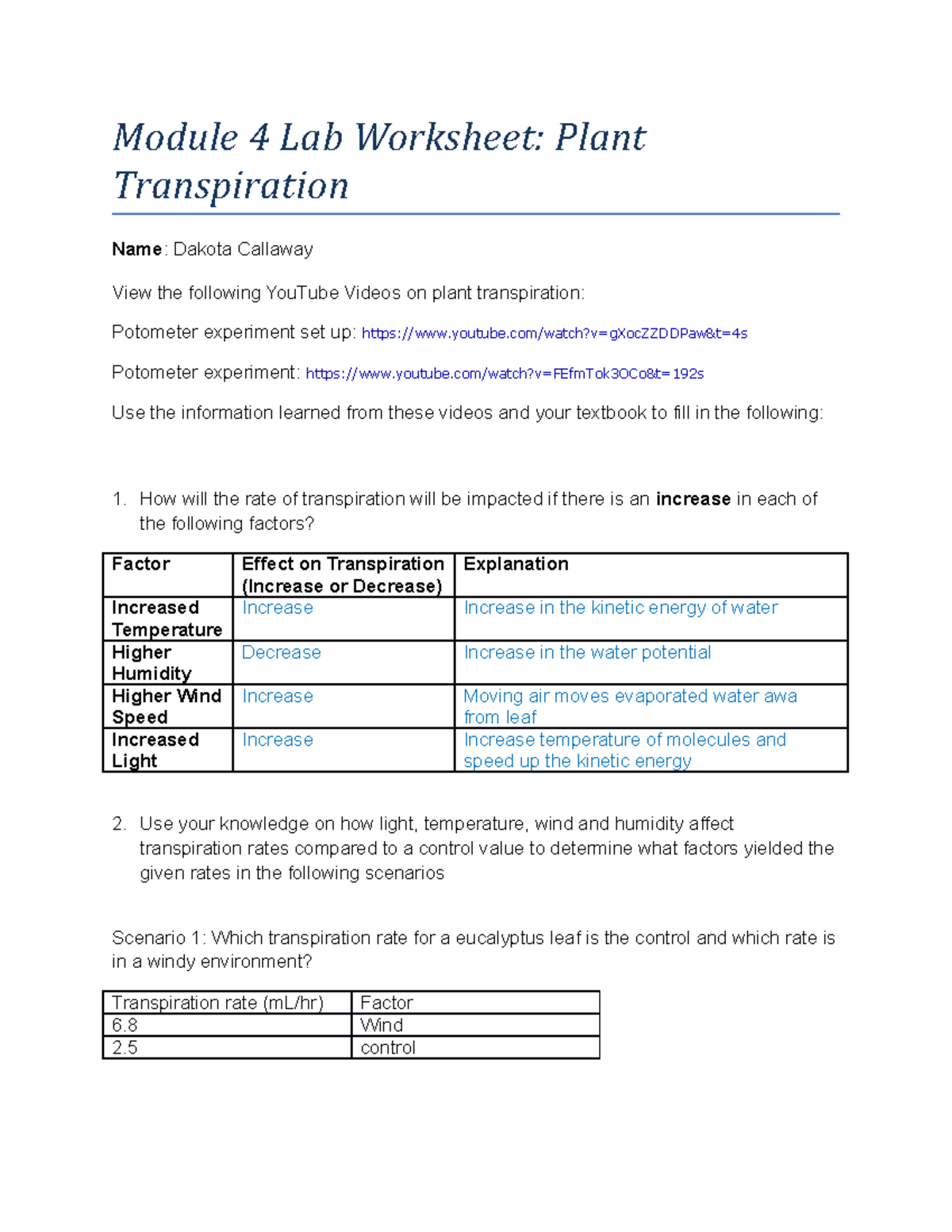 Dakota Callaway L4Worksheet - Module 4 Lab Worksheet: Plant ...