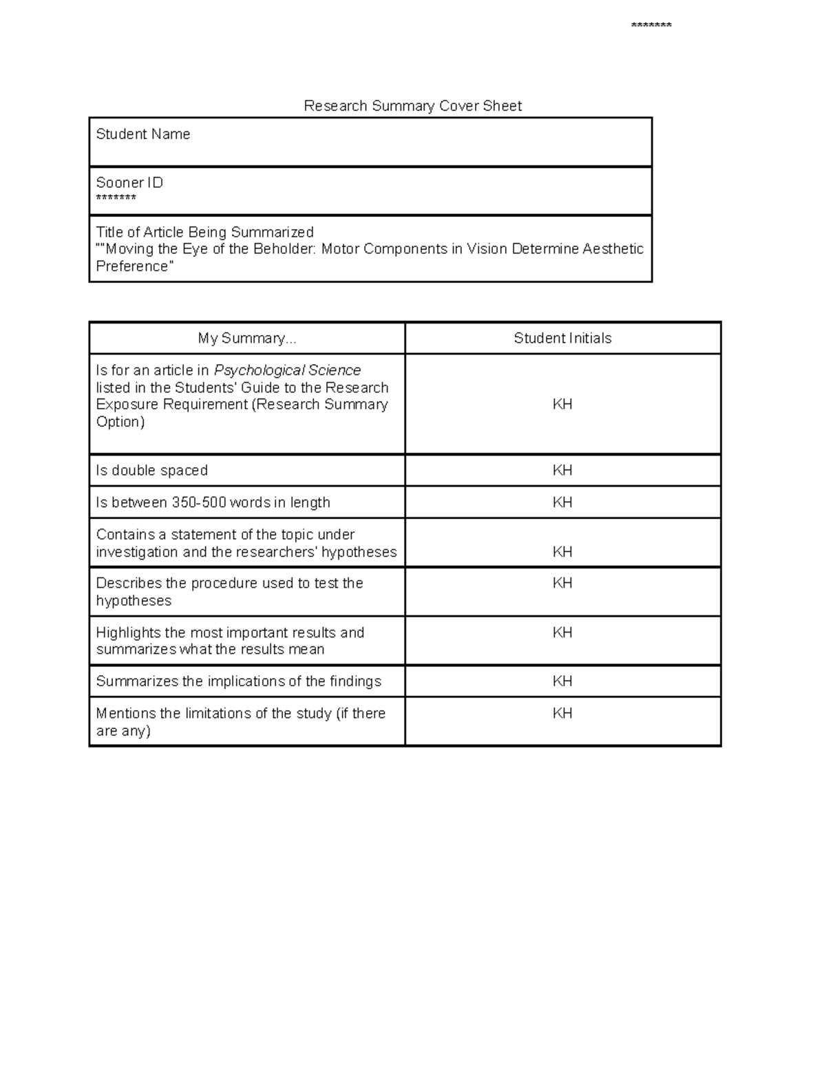 2 - Extra Credit Summary Cavazos - ******* Research Summary Cover Sheet ...