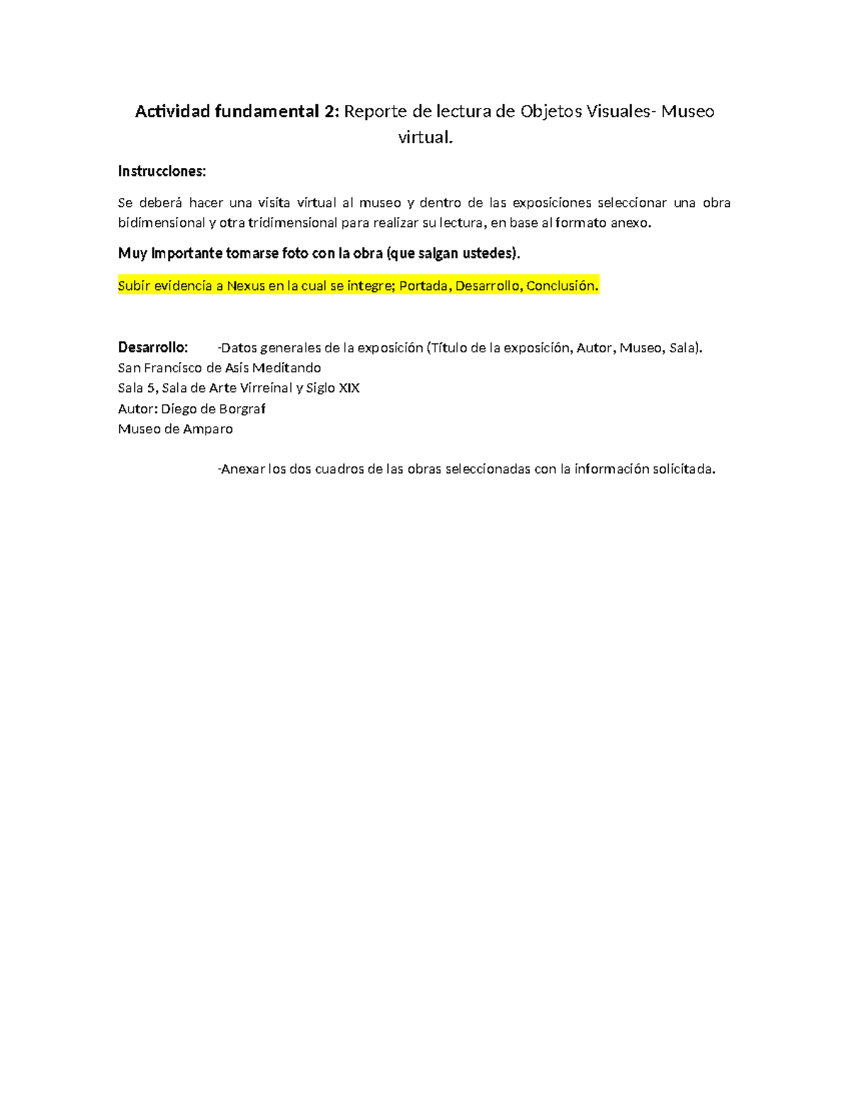 AF2-2 dd - susuisiusi - Actividad fundamental 2: Reporte de lectura de Objetos Visuales- Museo ...