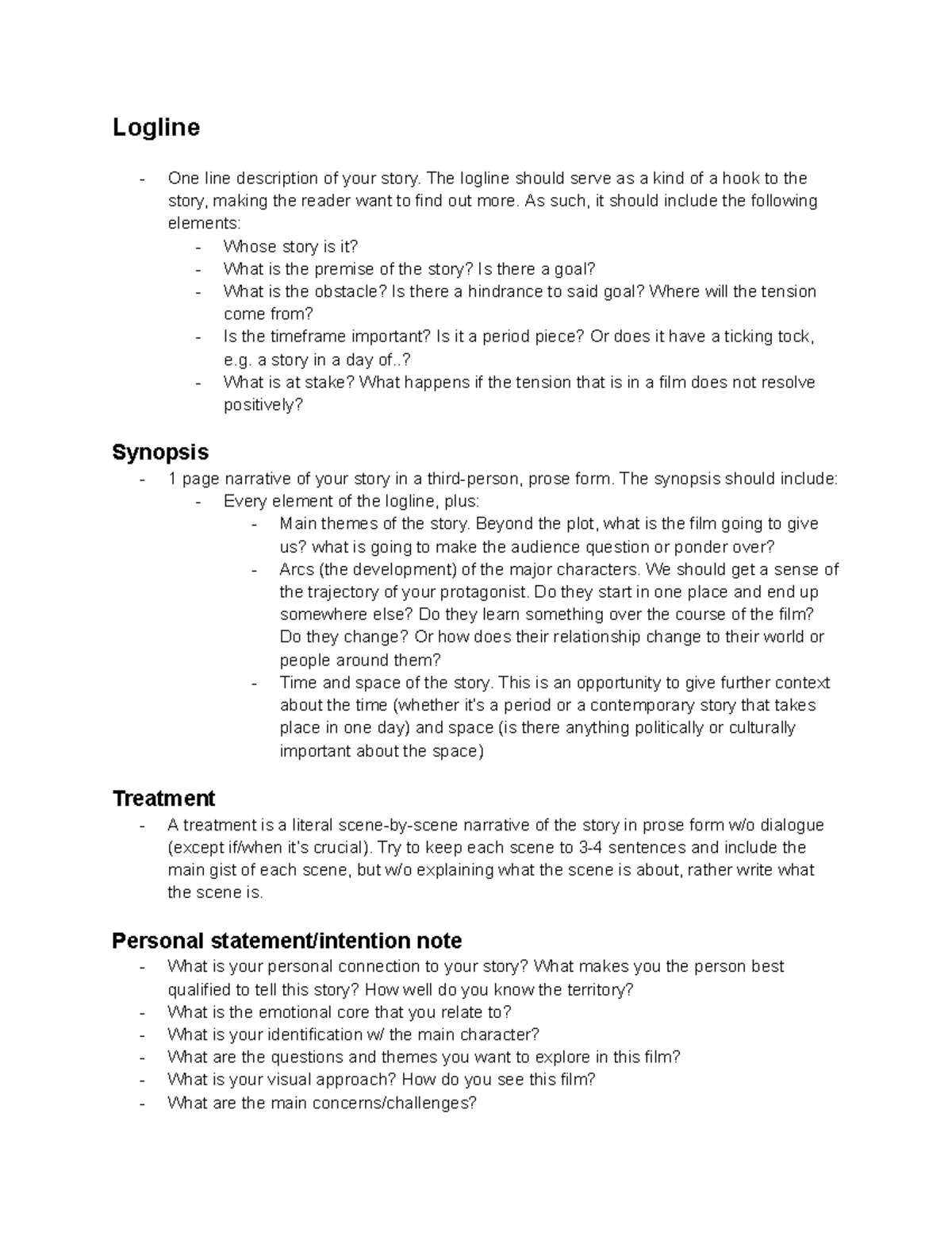Final project kit presentation - Logline One line description of your ...