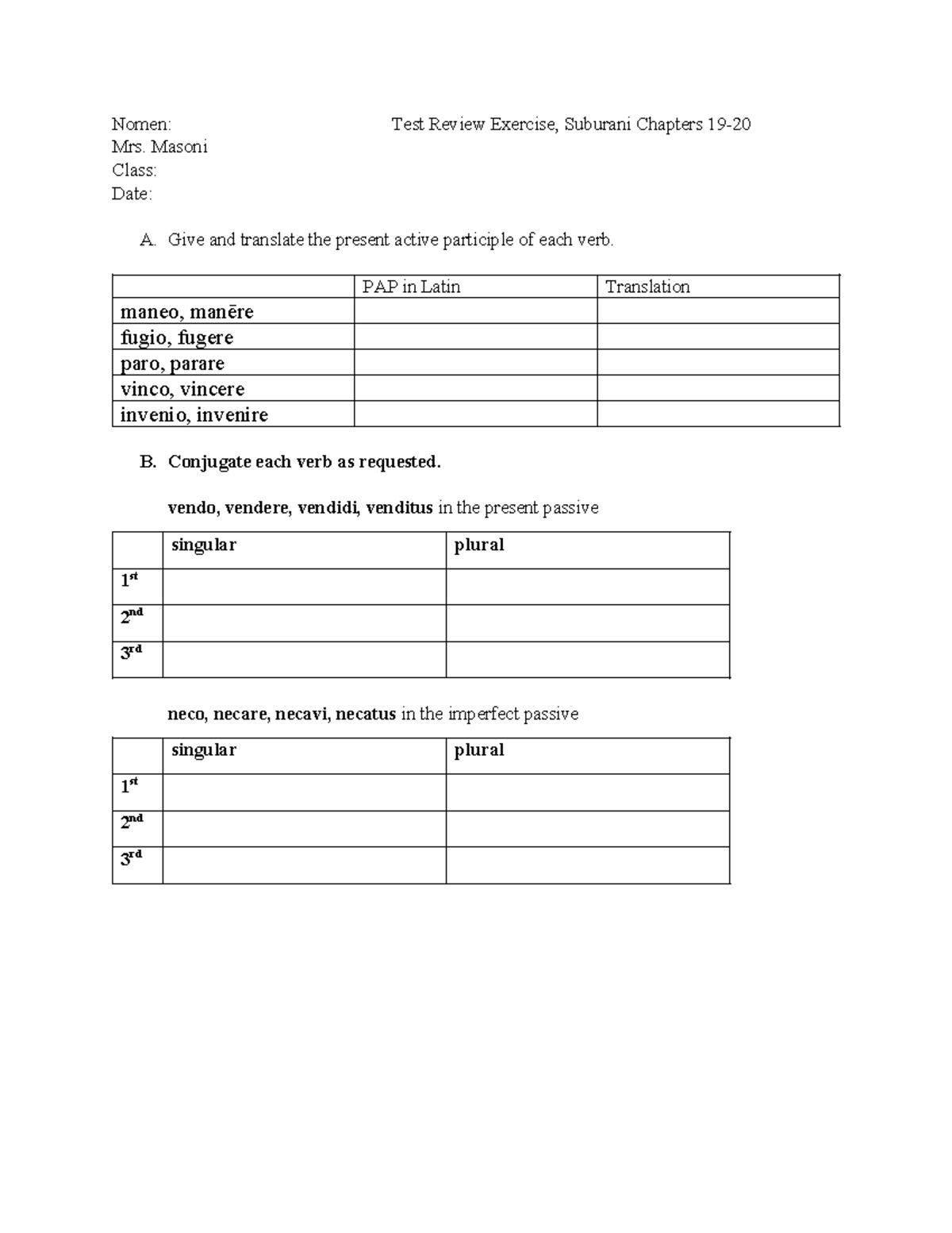 Testrvwex Sub 19 20 - none - Nomen: Test Review Exercise, Suburani ...