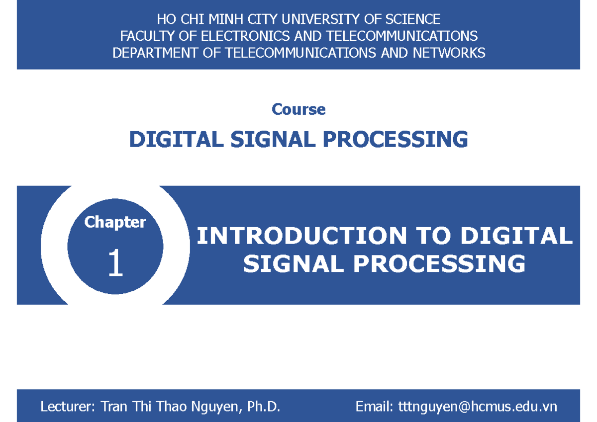 Chapter 1 - HO CHI MINH CITY UNIVERSITY OF SCIENCE FACULTY OF ...
