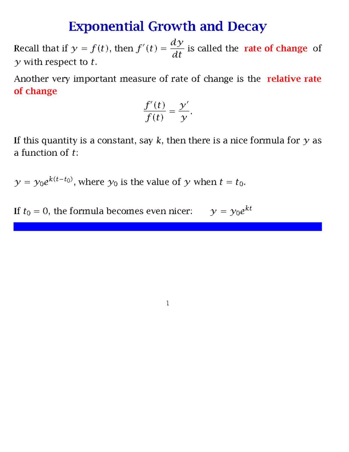 Exponential Decay - Lecture notes 5 - MGW 112 - UP - Studocu