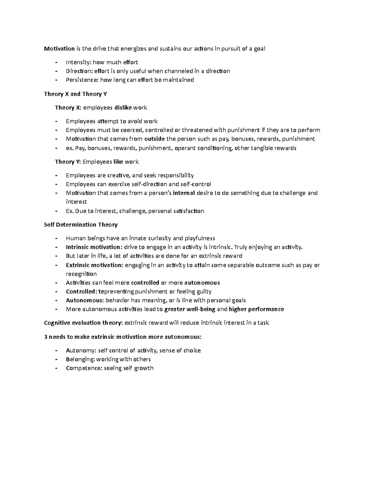 Chapter 4 motivation theories - Motivation is the drive that energizes ...